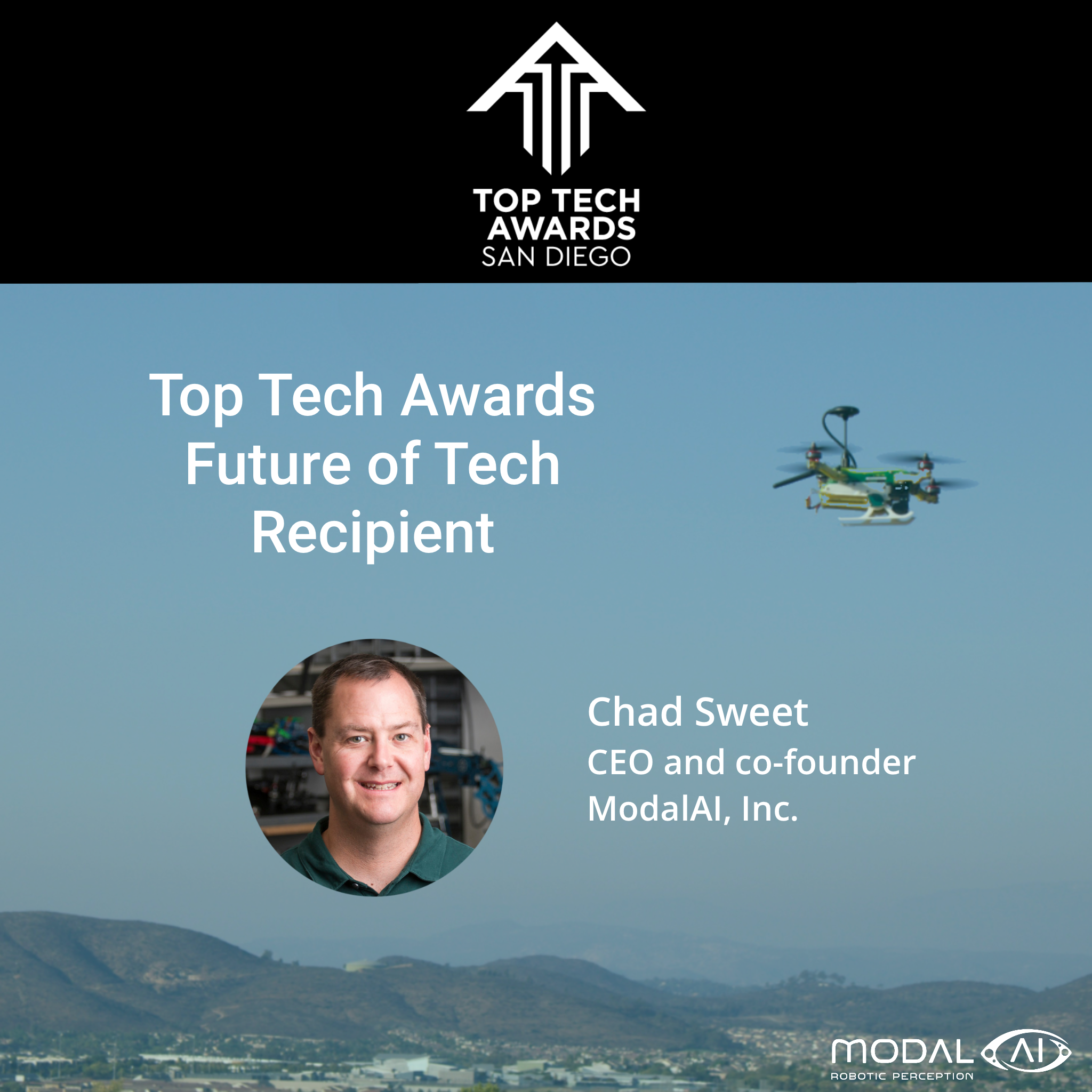 Chad Sweet of ModalAI Named Future of Tech Honoree in 2021 Top Tech Aw ...