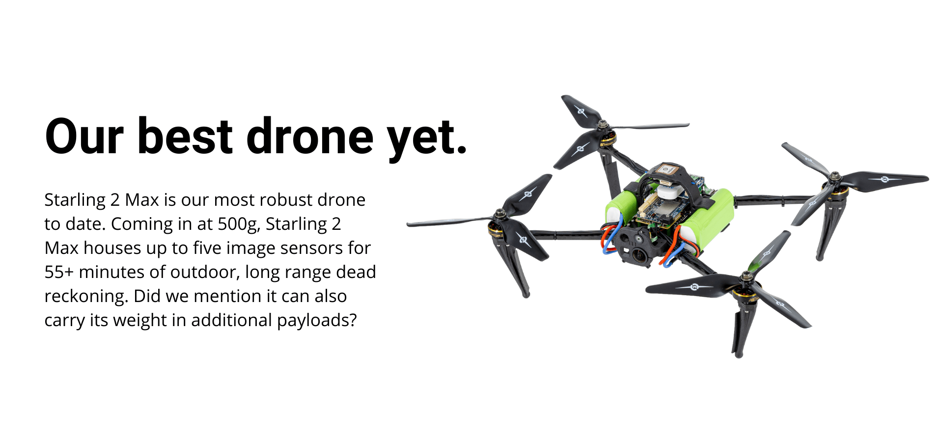 Starling 2 Max Outdoor GPS-denied Development Drone | ModalAI, Inc.